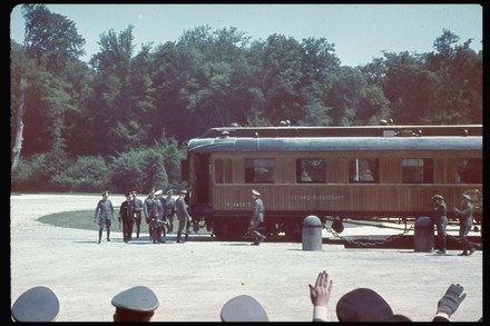 German Leader Adolf Hitler Entering Railroad Editorial Stock Photo ...