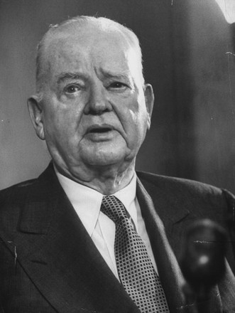 Herbert C Hoover Sitting Front Mike Editorial Stock Photo - Stock Image ...
