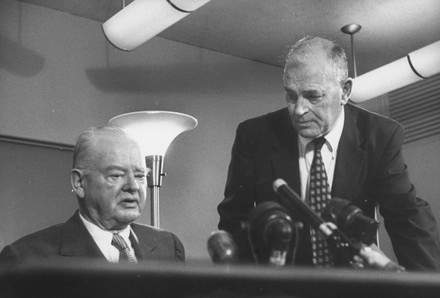 Herbert C Hoover Sitting Front Mike Editorial Stock Photo - Stock Image ...