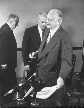 Herbert C Hoover Sitting Front Mike Editorial Stock Photo - Stock Image ...