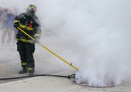St Louis Firefighter Dan Fuchs Uses Editorial Stock Photo - Stock Image ...