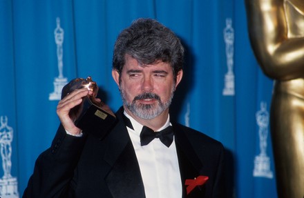 Filmmaker George Lucas Holding His Irving Editorial Stock Photo - Stock ...