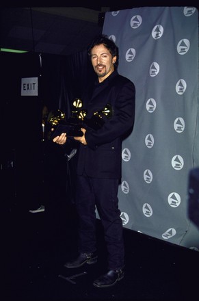 Musician Bruce Springsteen Holding His Awards Editorial Stock Photo ...