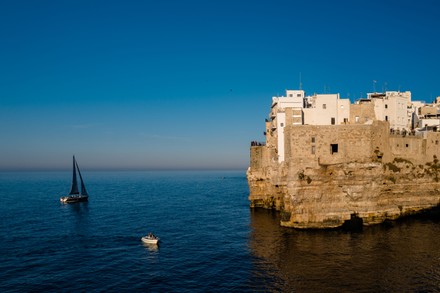 Lama Monachile Cliff Seen Above Polignano Editorial Stock Photo - Stock ...