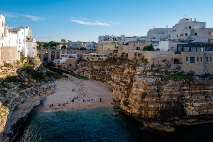 Lama Monachile Cliff Seen Above Polignano Editorial Stock Photo - Stock ...