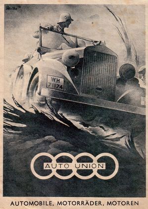 Wwii Advertisement Auto Union Audi Cars Editorial Stock Photo - Stock ...