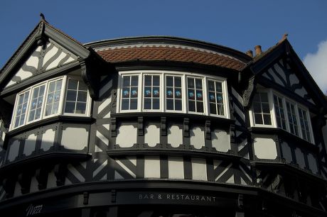 Traditional Chester Architecture Halftimbered Building On Editorial ...