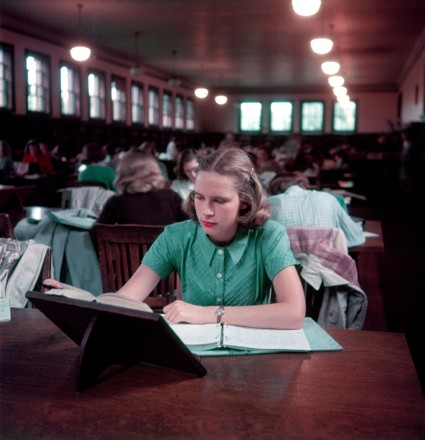 Student Sits Crowded Library On Campus Editorial Stock Photo - Stock ...