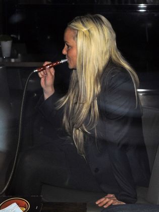 Jennifer Ellison Smoking Tobacco Hookah Pipe Editorial Stock Photo ...