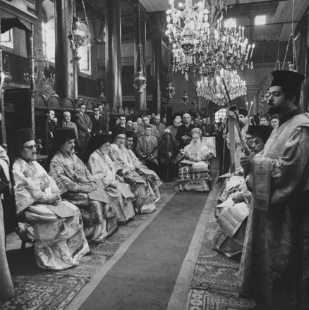 Patriarch Athenagoras During Ceremonial Mass Wearing Editorial Stock ...