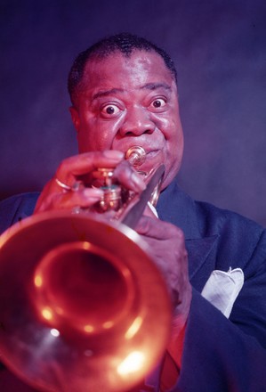 Jazz Musician Louis Armstrong Playing Trumpet Editorial Stock Photo ...
