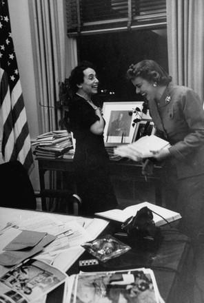 Anna Rosenberg L Secretary Phyllis Eckhoff Editorial Stock Photo ...