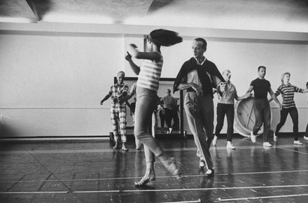 Dancer Barrie Chase Rehearsing Fred Astaire Editorial Stock Photo ...