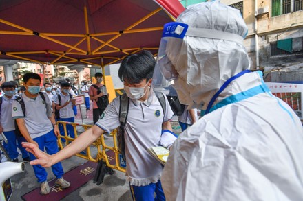 Examinees Covid19 Epidemic Mediumrisk Area Have Editorial Stock Photo ...