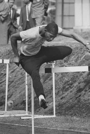 Track Star Hayes Jones Going Over Editorial Stock Photo - Stock Image ...