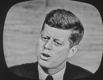 Presidential Candidate John F Kennedy Speaking Editorial Stock Photo ...