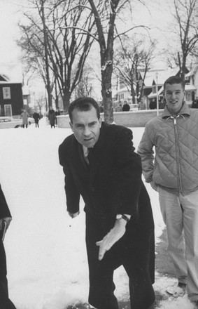 Gov Richard M Nixon Playing Snow Editorial Stock Photo - Stock Image ...