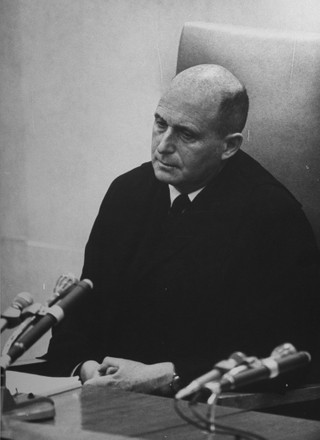 Presiding Judge Moshe Landau 1912 2011 Editorial Stock Photo - Stock ...