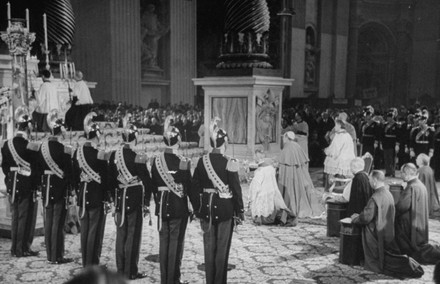 February 1946 Crowd Participating During Mass Editorial Stock Photo ...