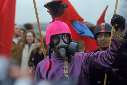 Yippie Dressed Gas Mask Pink Helmet Editorial Stock Photo - Stock Image ...