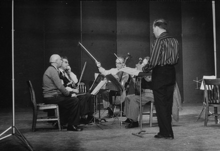 Milton Katims R Rehearsing Budapest String Editorial Stock Photo ...