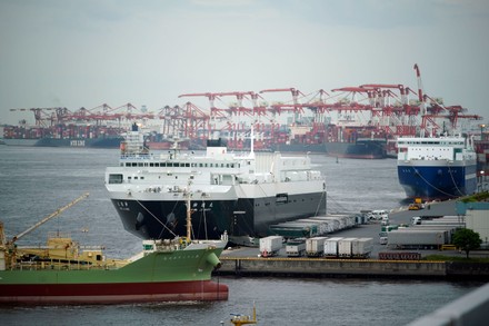 Cargo Ships Dock Port Tokyo Japan Editorial Stock Photo - Stock Image ...