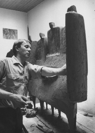 Artist Fritz Koenig Making Sculpture Editorial Stock Photo - Stock ...