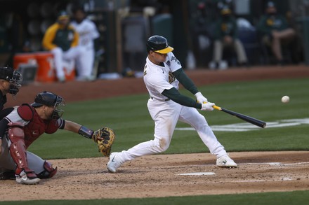 Oakland Athletics Pinch Hitter Chad Pinder Editorial Stock Photo ...