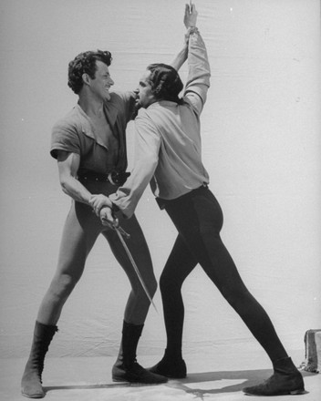 Cornel Wilde L Acting Fencing Scene Editorial Stock Photo - Stock Image ...