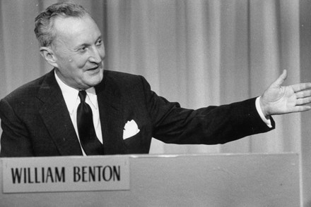 Democratic William Benton Campaigning Senatorial Nomination Editorial ...