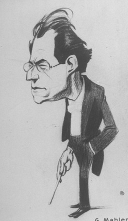Caricature Austrian Composer Conductor Gustav Mahler Editorial Stock ...