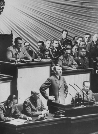 GERMAN LEADER ADOLF HITLER STANDING W Editorial Stock Photo - Stock ...
