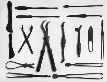 Overhead View Collection Early Surgical Instruments Editorial Stock ...
