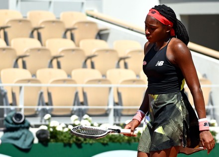 Coco Gauff Usa Holds Her Smashed Editorial Stock Photo - Stock Image ...