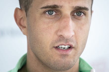 Switzerlands Soccer Player Mario Gavranovic Speaks Editorial Stock ...