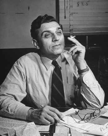 Columnist Raymond Clapper Reading His Office Editorial Stock Photo ...