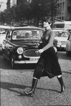Model Linda Morand Wearing Maxi Skirted Editorial Stock Photo - Stock ...