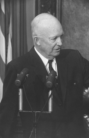 President Dwight D Eisenhower During Press Editorial Stock Photo ...