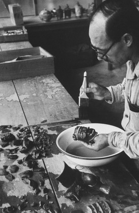 Archaeologist Dr Edwin Shook Washing Fragments Editorial Stock Photo ...