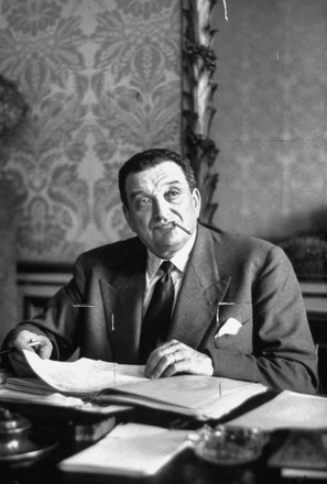 French Premier Joseph Laniel Smoking Cigarette Editorial Stock Photo ...