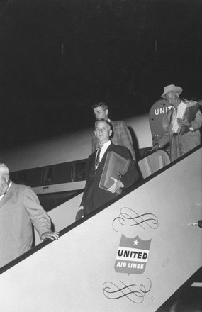 Justice Charles E Whittaker Arriving Special Editorial Stock Photo ...