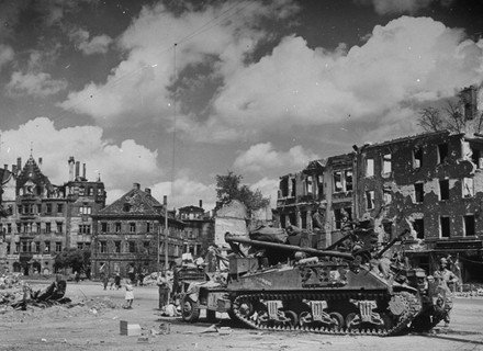 Circa 1945 Alliedtank Sits Amidst This Editorial Stock Photo - Stock ...