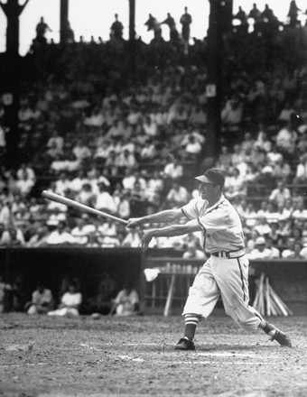 Baseball Player Stan Musial Finishing Swing Editorial Stock Photo ...