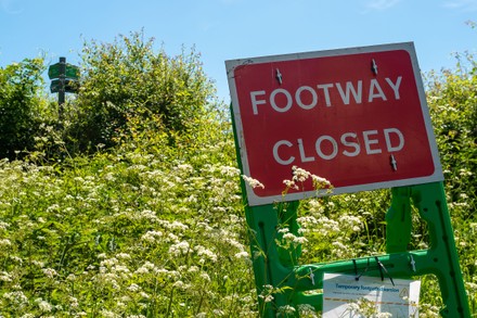 Temporary Closure Footpath Due Hs2 Closure Editorial Stock Photo ...