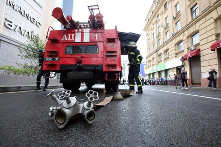 Fire Engine Parked During Special Tactical Editorial Stock Photo ...