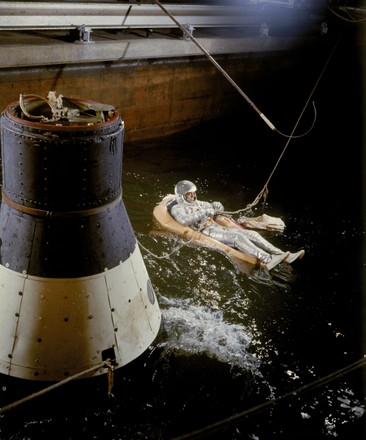 Unidentified Project Mercury Astronaut Trains Water Editorial Stock ...