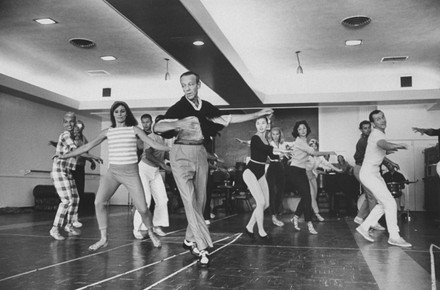 Dancer Barrie Chase Rehearsing Fred Astaire Editorial Stock Photo ...