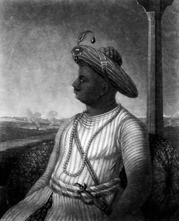Portrait Tippoo Sultaun Aka Tipu Sultan Editorial Stock Photo - Stock ...