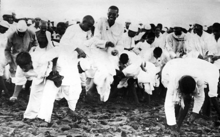 During Salt March Protests Mahatma Gandhi Editorial Stock Photo - Stock ...