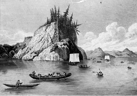 Followed By Native People Canoes Exploration Editorial Stock Photo ...